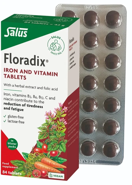 FLORADIX IRON & Vitamins Tablets - 84 Tablets £17.00 - PicClick UK