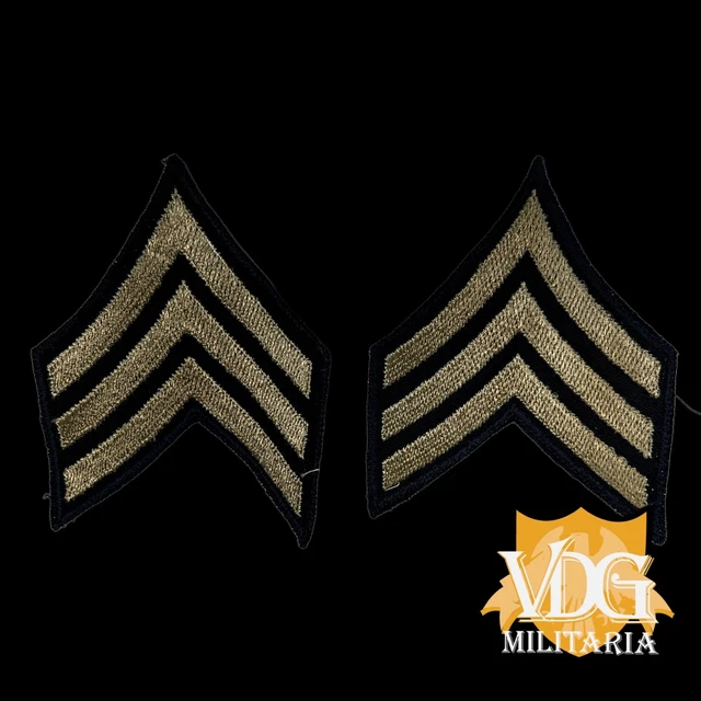 WW2 WWII US Army Sergeant SGT NCO Rank Insignia Chevron Set #P707 EUR 8 ...