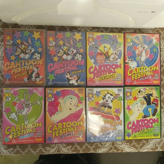 CARTOON MEGASTARS CARTOON Festival Volume 1-8 - DVD - Region 4 - 6 New ...