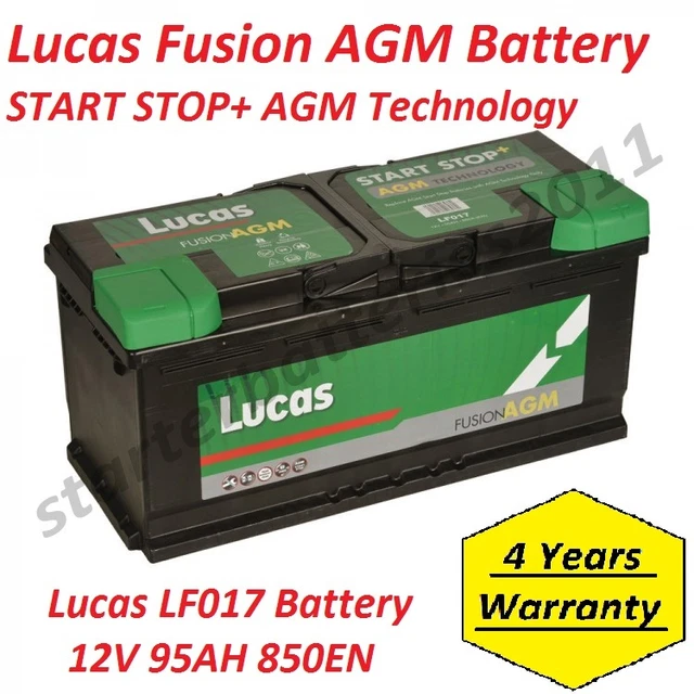LUCAS LF017 12V 95AH 850A AGM VRLA Battery VOLVO 30772229, 31419120 £ ...