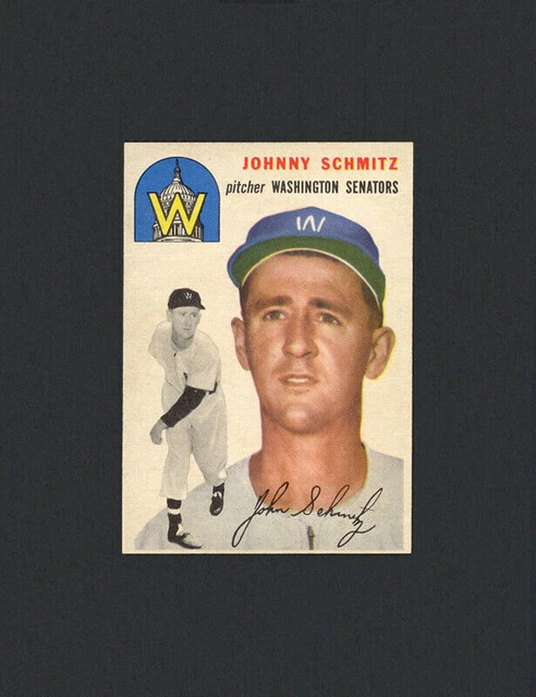 1954 TOPPS JOHNNY Schmitz #33 - Sénateurs de Washington - EX-MT+ EUR 0 ...