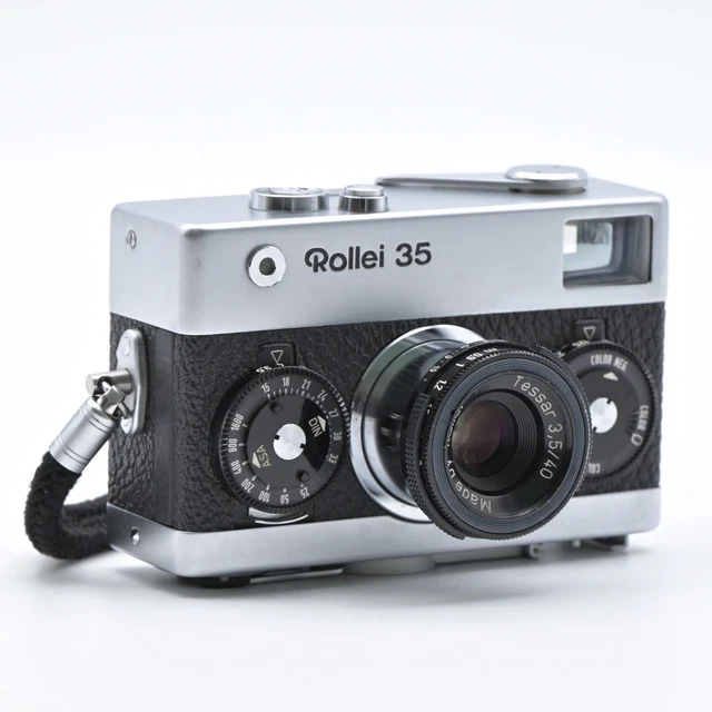 ROLLEI 35 CARL Zeiss Tessar 40mm F3.5 Silver with Box [Top Mint] #11013 ...