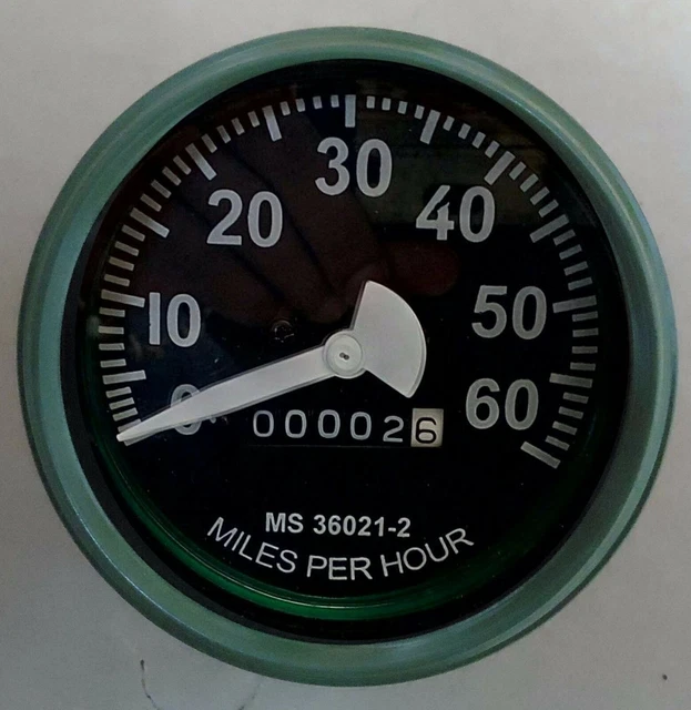 WILLYS MB FORD GPW M38 CJ2A CJ3A Jeep Speedometer Olive Bezel -WWII ...