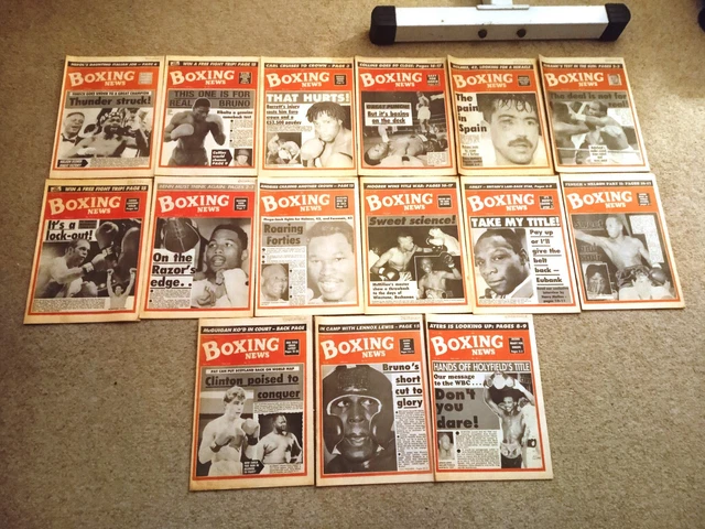 RARE BOXING NEWS magazines x46! 1991-92 *BRUNO/BENN etc. *KNOCKOUT ...