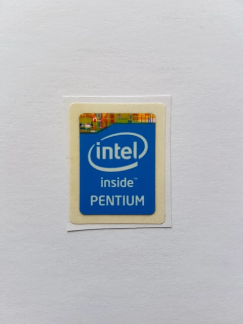 GENUINE INTEL INSIDE PENTIUM sticker decal logo 15.5 x 21 mm $5.00 ...