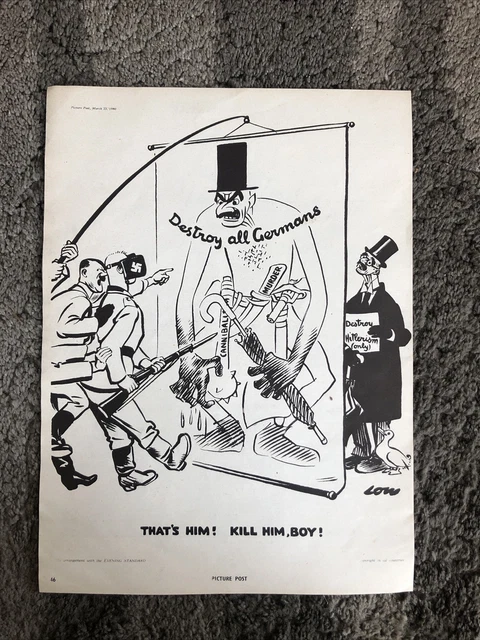 PICTURE POST LOW Cartoon March 23 1940 Hitler Chamberlain Wehrmacht WW2 ...