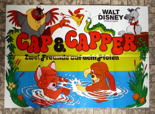 WALT DISNEY * CAP UND CAPPER - A1-FILMPOSTER Ger 1-Sheet ´81 Fox and ...