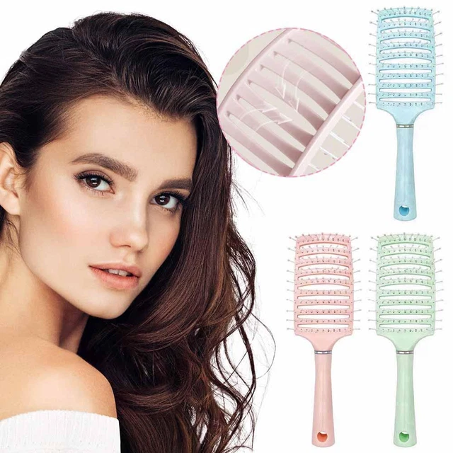 FASHION BIG CURVED Comb Curly Hair Fluffy Styling Comb Comb Air Hair ...