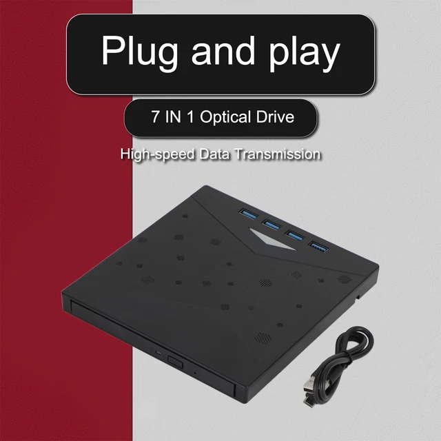 USB TYPE-C 7 IN 1 External Blu ray Brenner Writer Reader CD-ROM Drive ...