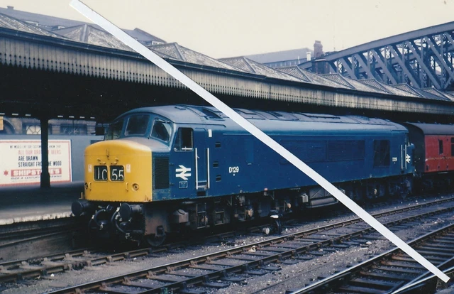 A VIEW OF class 45 D129 at nottingham station in 1968 (colour) £1.50 ...