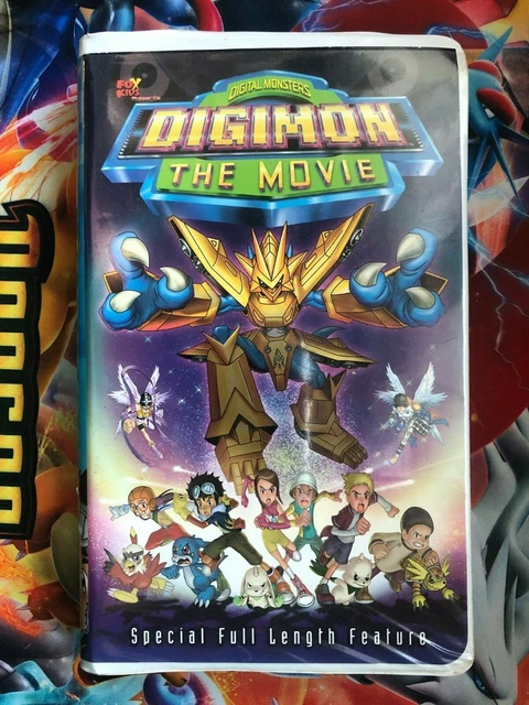 DIGIMON DIGITAL MONSTERS The Movie VHS Tape Clamshell 2000 FOX Kids ...