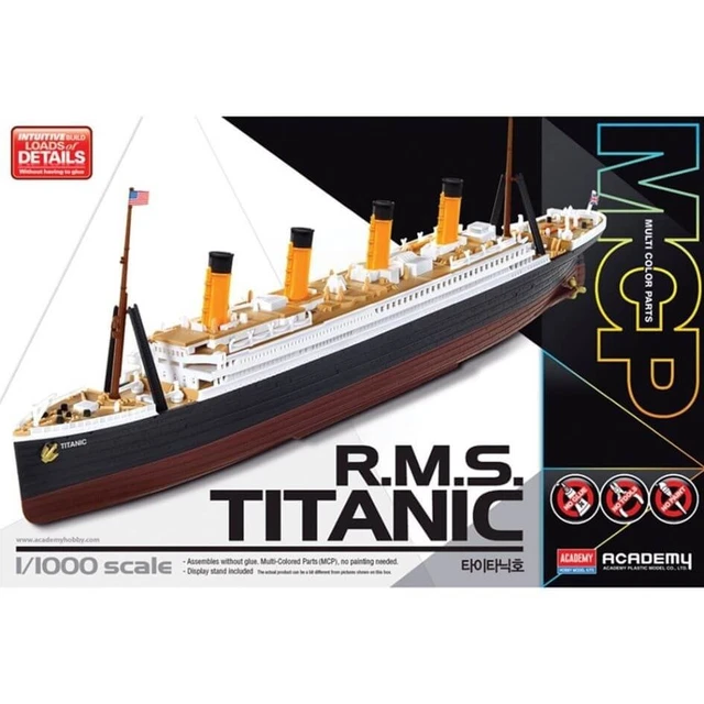 ACADEMY 1/1000 R.M.S. British RMS Titanic MCP Ship Model Kit Ages 13+ £ ...