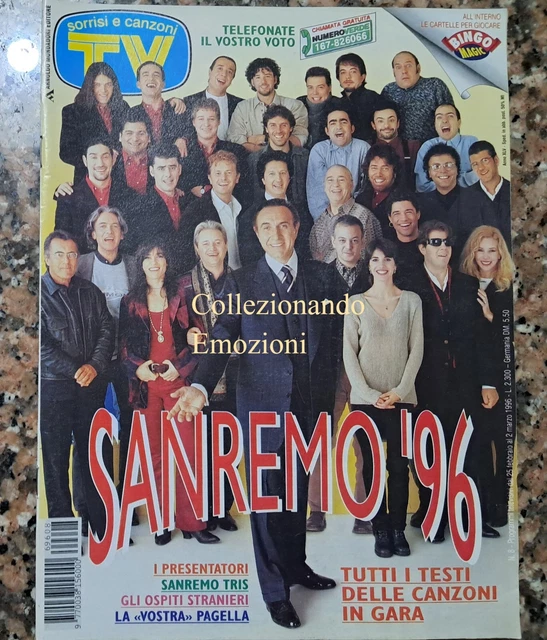 Tv Sorrisi E Canzoni N 8 1996 Sanremo 1996 Testi Canzoni Baudo Giorgia