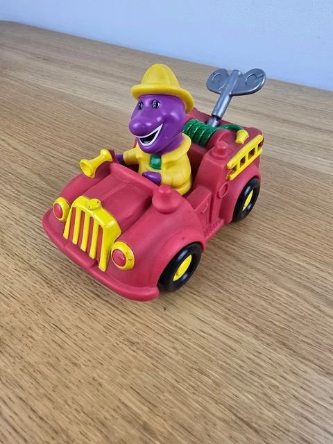 BARNEY THE DINOSAUR - Wind Up Toy Car Fire Engine Truck - The Lyons ...