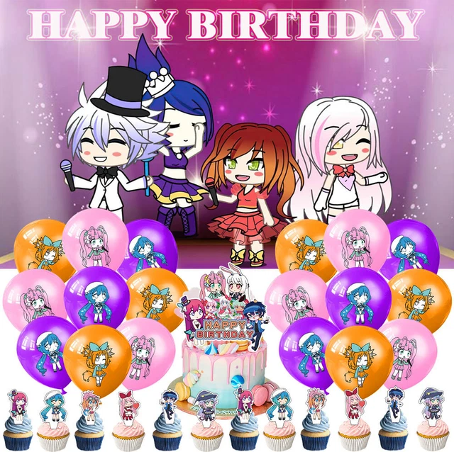GACHA LIFE PARTY Fournitures Décorations Anniversaire Ballons Gâteau ...