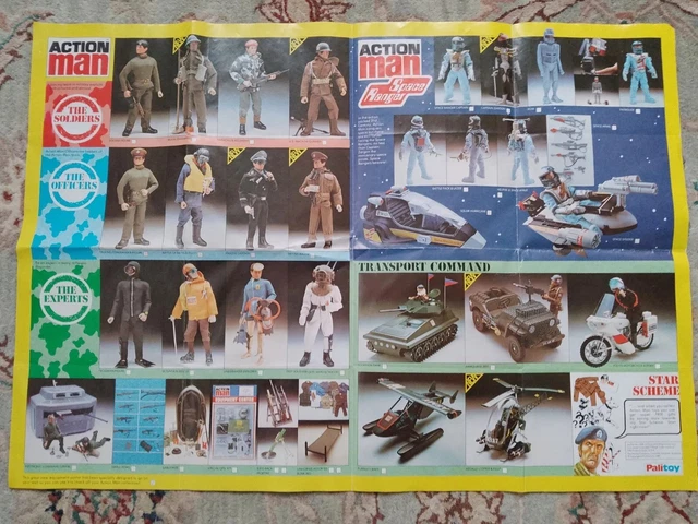 VINTAGE ACTION MAN Catalogue Poster 1980S Palitoy! £8.99 - PicClick UK
