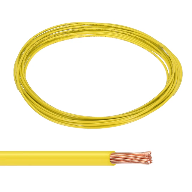 25 FEET 14 AWG Gauge THHN Stranded Yellow Copper Building Wire 600V $23 ...