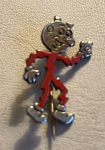 VINTAGE REDDY KILOWATT Electric Power Company Mascot Hat Lapel Stick ...