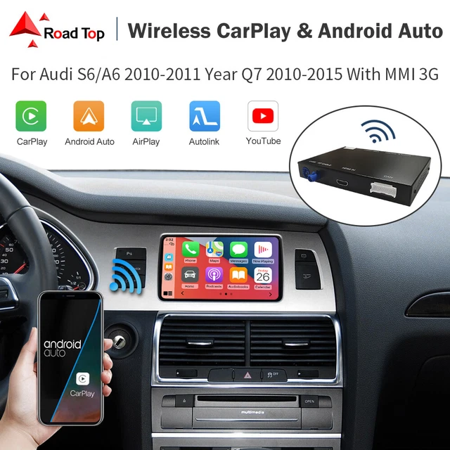 WIRELESS CARPLAY ANDROID Auto Retrofit Kit for Audi A6 S6 2010-2011 Q7 ...