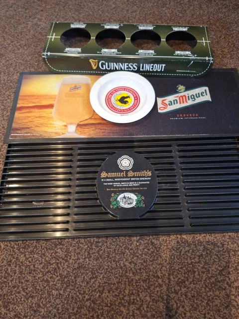 SAMUEL SMITHS BAR Drip Tray & Sanmiguel Rubber Bar Mat Ashtray ...