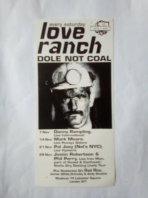 RAVE FLYER-LOVE RANCH-DANNY Rampling-Maximus £3.00 - PicClick UK