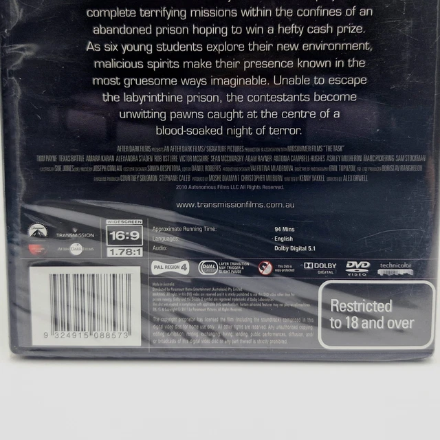 THE TASK (DVD Region 4 NEW) After Dark Originals 2011 British Horror ...