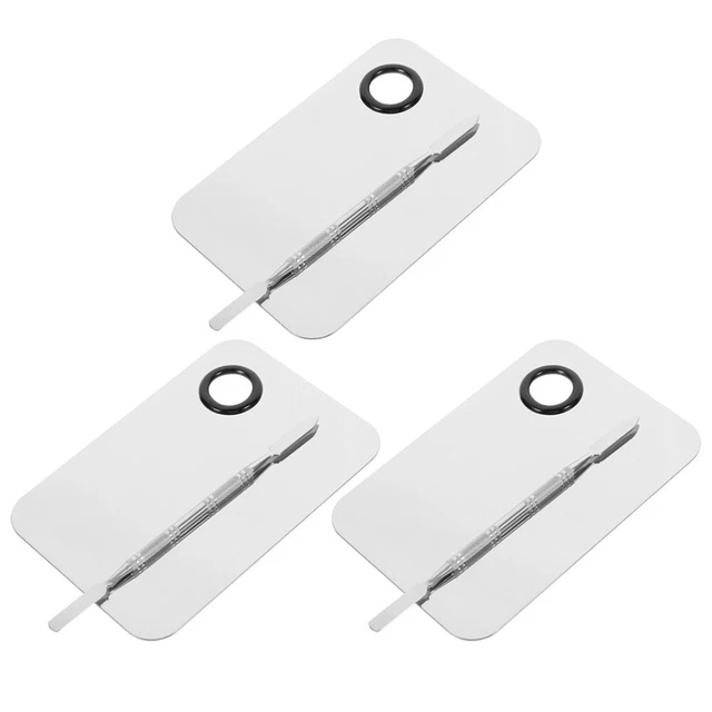 3 SETS PALETTE Spatule De Peinture Plaques Mélange Couleurs Manucure ...