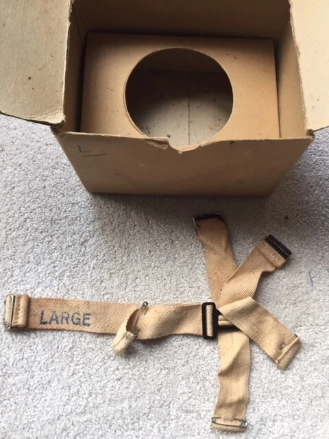 WW2 GAS MASK / Respirator Head Strap And Storage Box £2.99 - PicClick UK