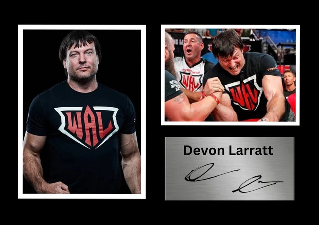 DEVON LARRATT ARM Wrestling Firmato Autografo Esposizione Foto Regalo ...