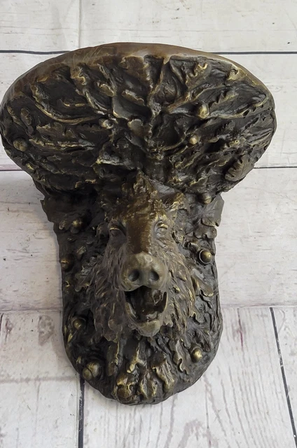 WILD BOAR HEAD Trophy Mount Art Deco Bronze Museum Quality Sculpture ...