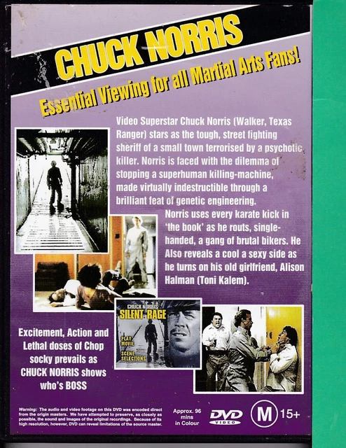 SILENT RAGE (DVD, 1982 Region 2 PAL) Chuck Norris, Toni Kalem, Ron ...