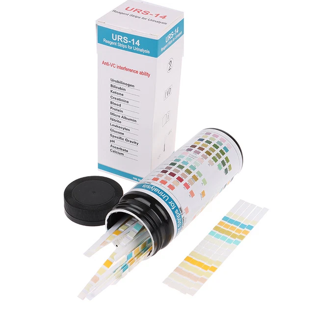 URS-14 100 STRIP Urinalysis Reagent Test Paper Urine PH Test Strips ...