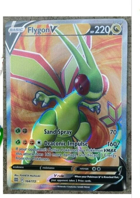 POKEMON CARD FLYGON V Full Art 164/172 BRILLIANT STARS (BRS) $22.99 ...