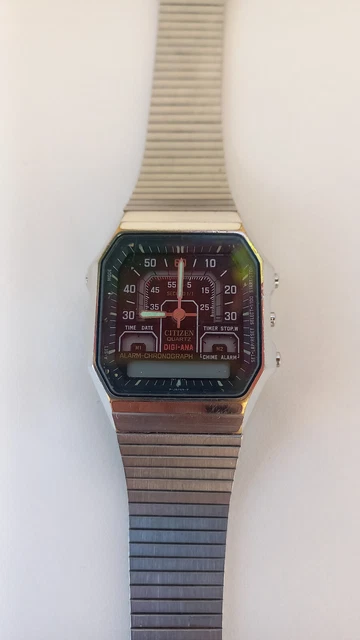 RARE VINTAGE CITIZEN Robot Face Ana Digi Quartz Watch For Parts Repair ...
