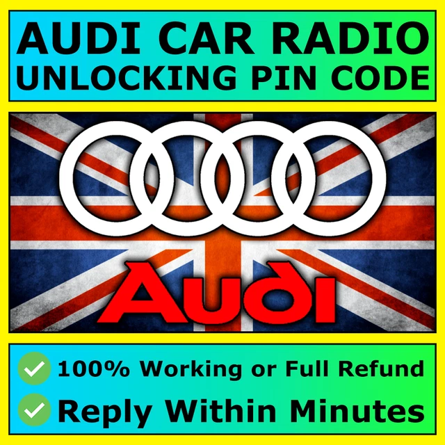 AUDI RADIO CODE Pin Decode Unlock A3 A4 Tt Symphony Rns-E Concert Cd ...