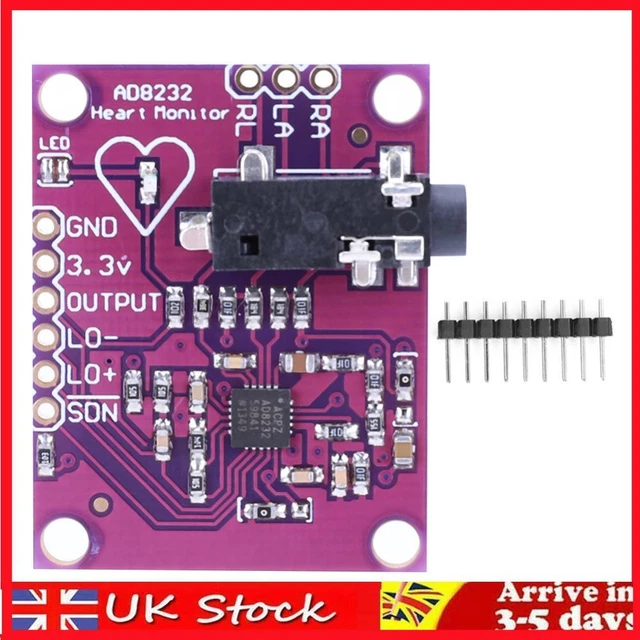 ECG PHYSIOLOGICAL MEASUREMENT Heart Pulse ECG Monitor Sensor Module for ...