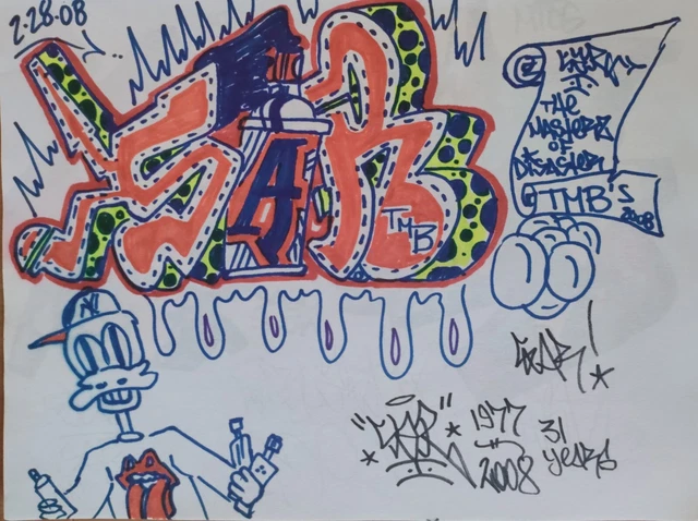 SAR SKETCH 21X29.7CM COPE/QUIK/TAKI/GHOST/SEEN/ZEPHYR/FUTURA/DONDI ...