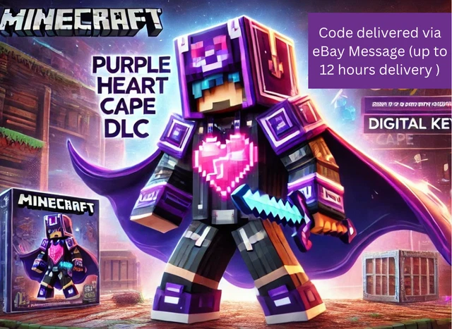 MINECRAFT JAVA & Bedrock Edition - Purple Heart Cape DLC |Region-Free ...