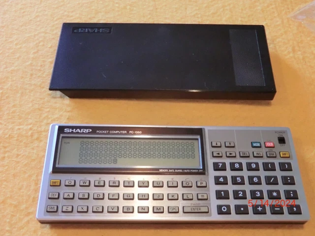 VINTAGE SHARP PC-1350 BASIC Pocket Computer w/16K RAM Card $135.00 ...
