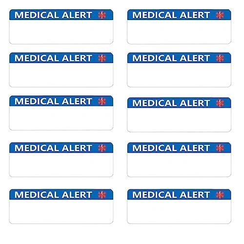 MEDICAL ALERT STICKERS File Folder Chart Labels,1×3 Inch Blank Labels ...