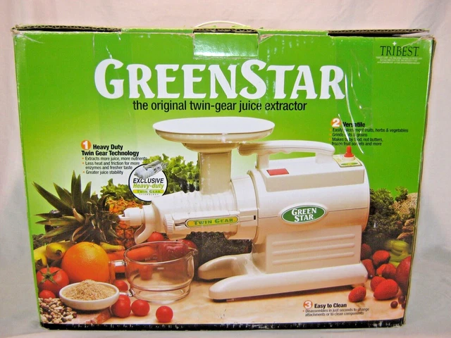 GREEN STAR GS-3000 Twin-Gear Kauen Entsafter Gemüse, Obst, Nüsse EUR 88 ...