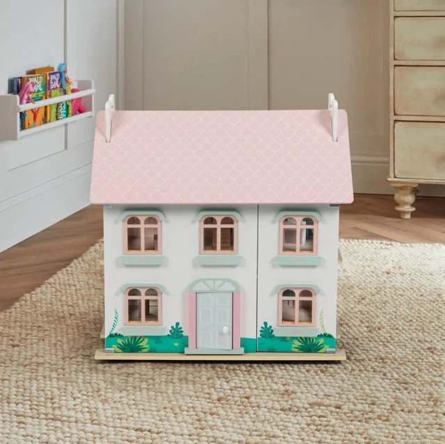 SOFIE'S WOODEN DOLL House with Furniture Kids Childrens Girls Fun Play ...