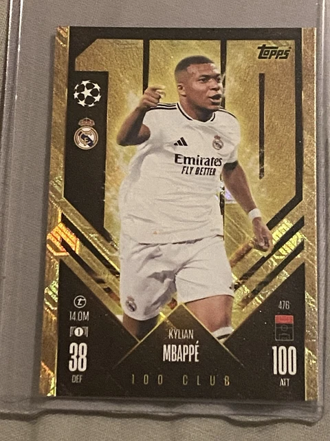100 CLUB KYLIAN Mbappe Match Attax 2024/2025 Real Madrid 24/25 Hundred ...