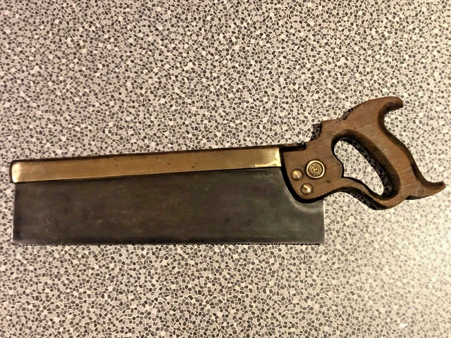 VINTAGE SPEAR & Jackson Leap Frog 14” Brass Back Tenon Saw For ...