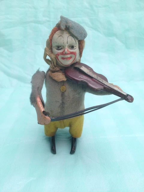VINTAGE SCHUCO Wind Up Clown Playing Violin £80.00 - PicClick UK