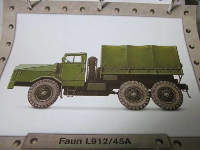 MILITARY TRUCK TYPE sheet Faum L912/45A Germany 1958 £3.49 - PicClick UK