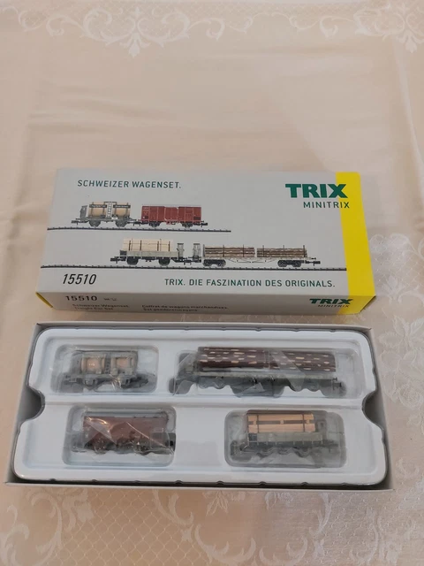 MINITRIX 15510 SCHWEIZER Wagenset Ep.III Güterwagen Spur N OVP EUR 99,00 - PicClick DE