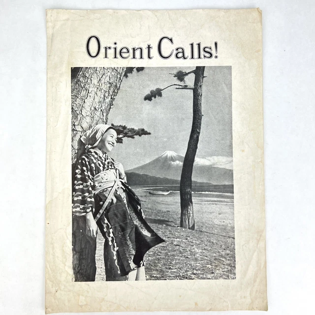 ANTIQUE 1930’S ORIENT CALLS! JAPAN TRAVEL BROCHURE Cruises NYK OSK ...