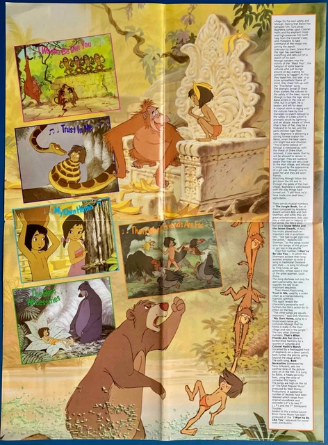 JUNGLE BOOK OFFICIAL UK Movie Poster Magazine Walt Disney 1970s £20.00 ...