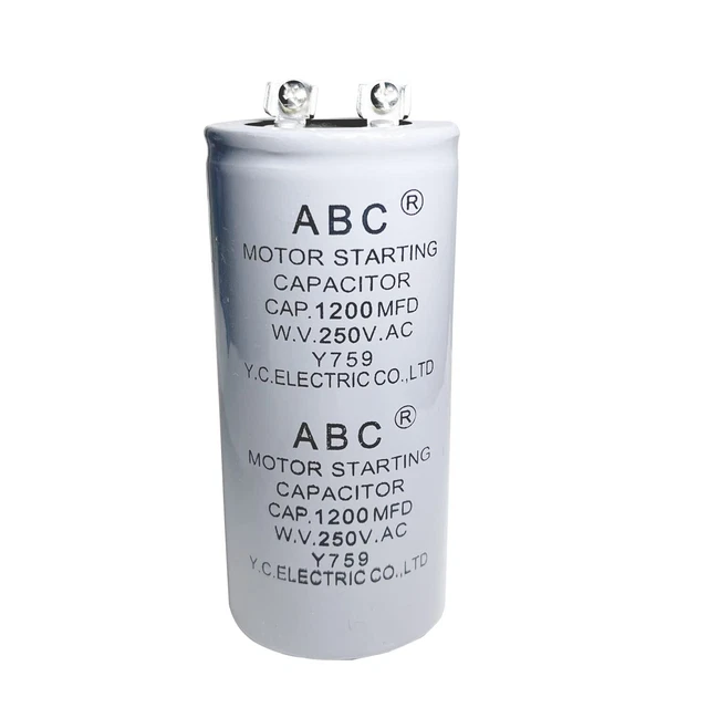 ABC CAPACITOR 1200MFD 1200uf 250V Cylindrical AC Motor Starting ...